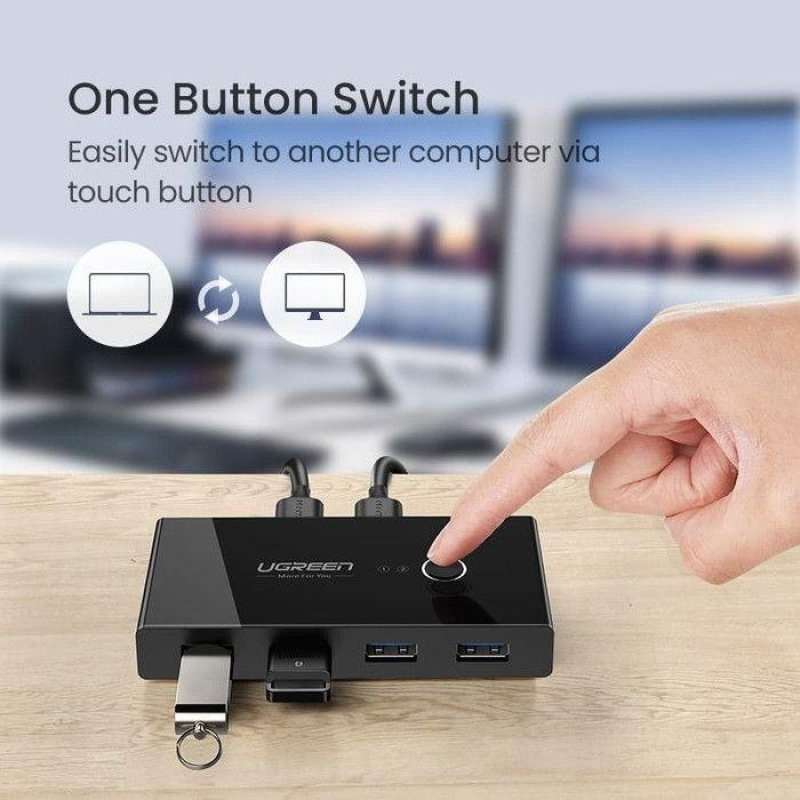 Jual Ugreen Usb Switch Selector 4 Port Usb Hub Untuk Berbagi 2 Komputer ...