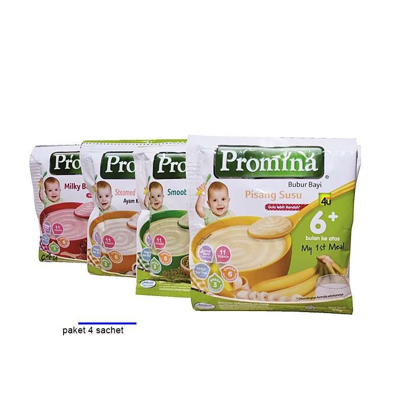 Promo Promina Bubur Bayi - Paket 4 Sachet Diskon 10% Di Seller ...