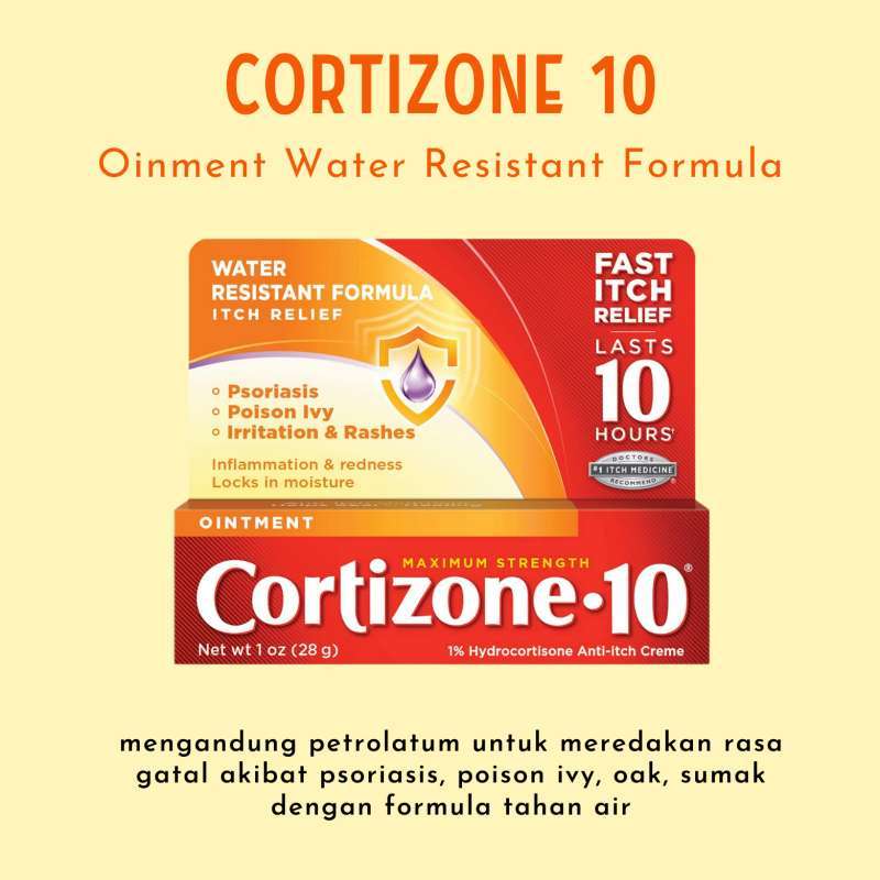 Jual Obat Gatal Eczema Cortizone 10 Oinment Water Resistant Formula di ...