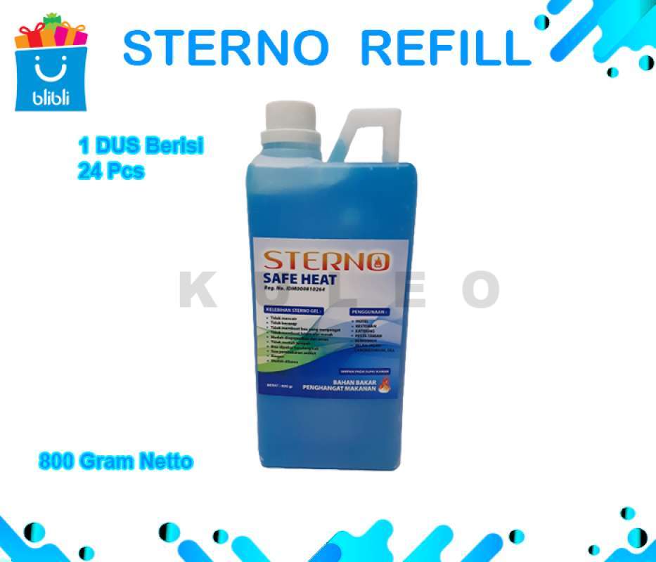 Jual Sterno Gel (Jelly) Biru 1Kg Refill - sterno refill 800ml di Seller ...