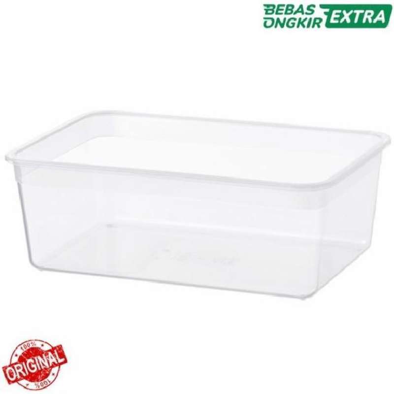 Jual Wadah Kotak Makanan Plastik Transparan Serbaguna 32x21x11cm (5,2l ...