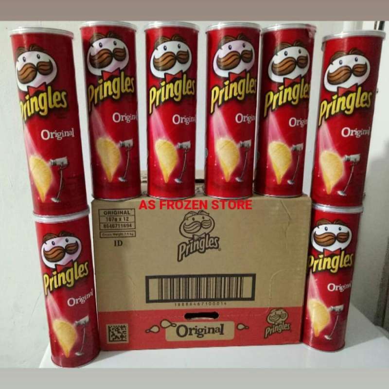 Jual Pringles Original 107gr / Keripik Kentang / Potato Chips 1karton ...