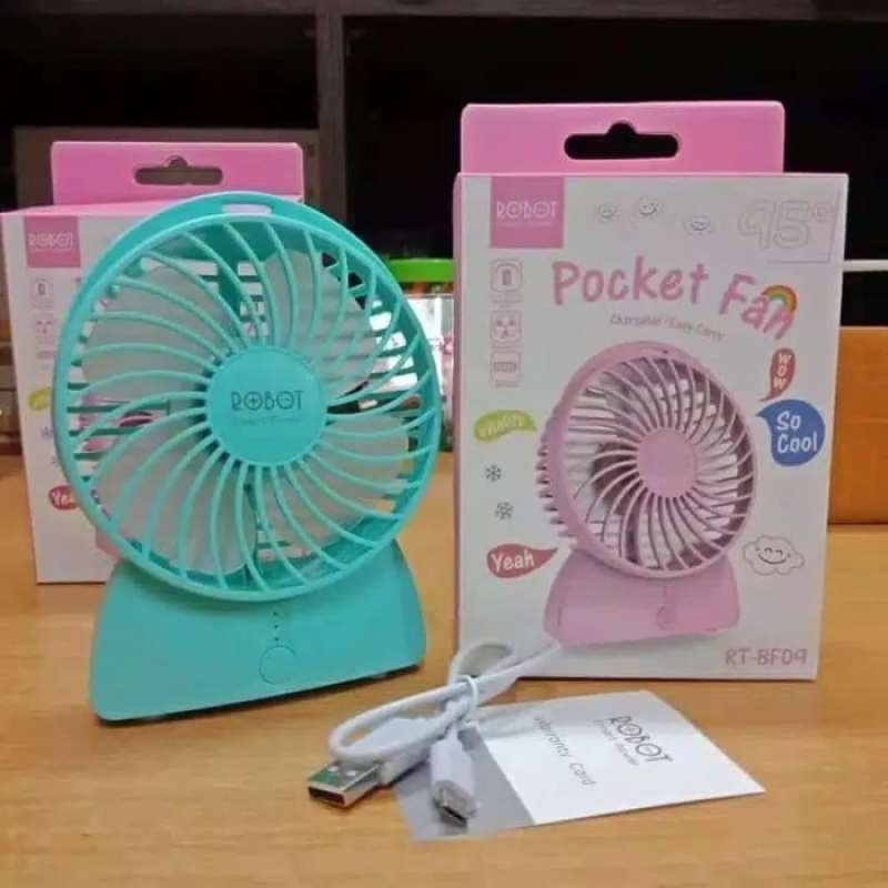 Jual KIPAS ANGIN PORTABLE MINI ROBOT RT BF09 POCKET FAN KIPAS ANGIN ...