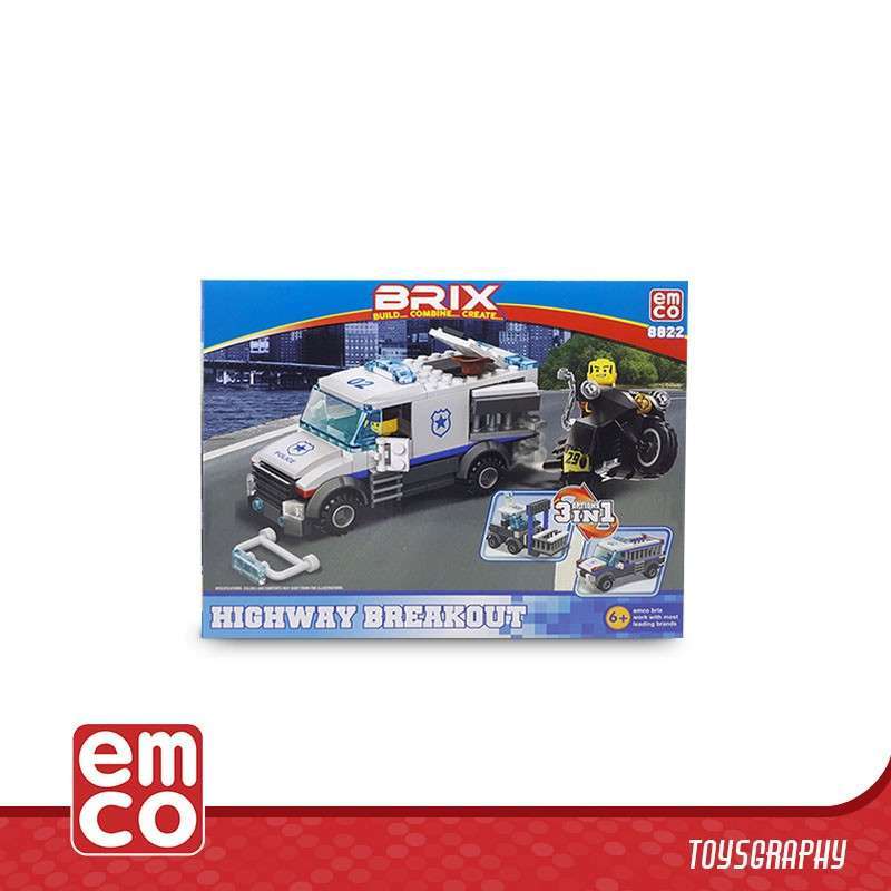 Jual Emco Brix 8822 Highway Breakout Police Block Not Lego Creator ...