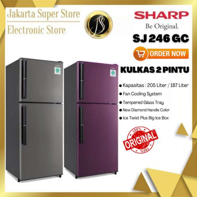 Jual SHARP KULKAS 2 PINTU SJ-246GC-SR/SD SERIES di Seller Jakarta Super ...