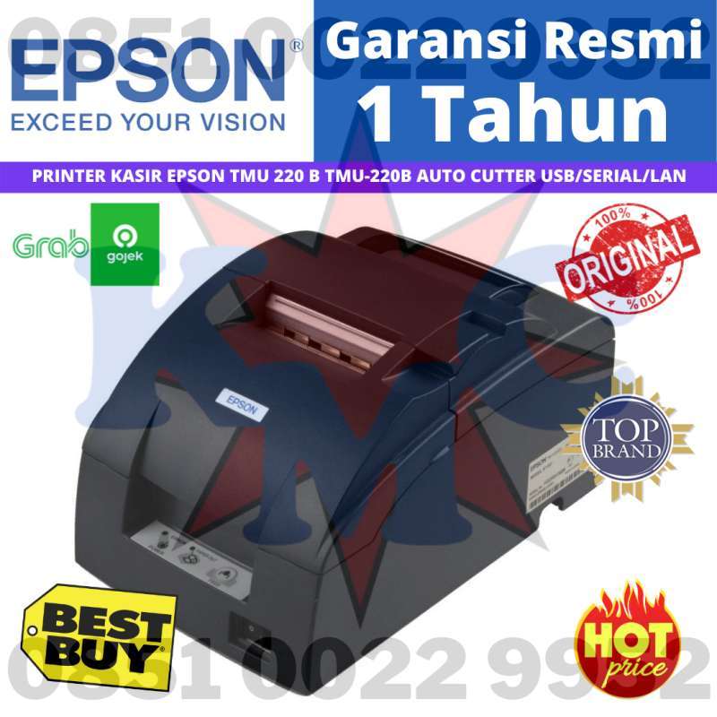 Promo PRINTER KASIR EPSON TMU 220 B TMU-220B AUTO CUTTER USB/SERIAL/LAN ...
