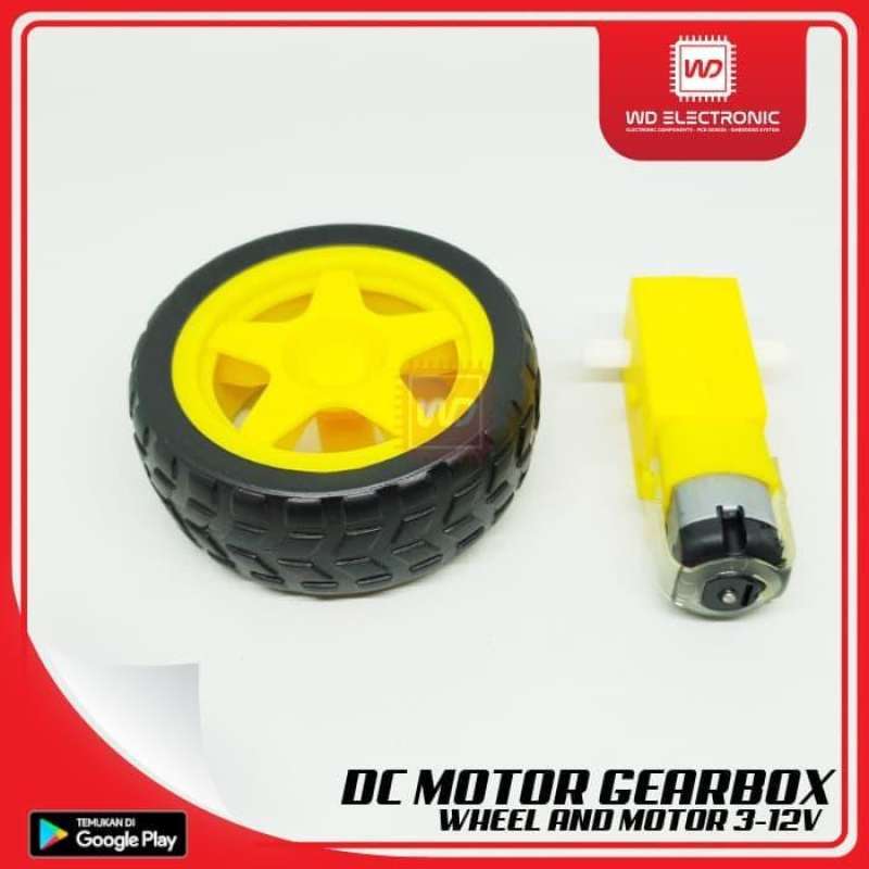 Jual DC MOTOR GEARBOX AND WHEEL DC GEAR MOTOR DAN RODA di Seller ...