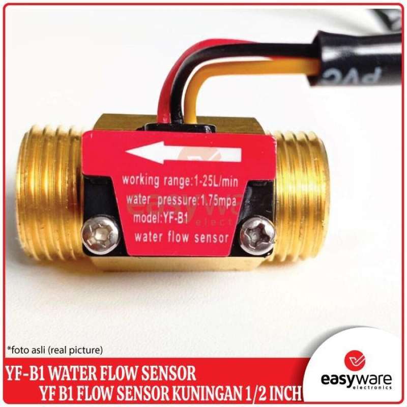 Jual Yf-b1 Water Flow Sensor Yf B1 Flow Sensor Kuningan 1/2 Inch Di ...