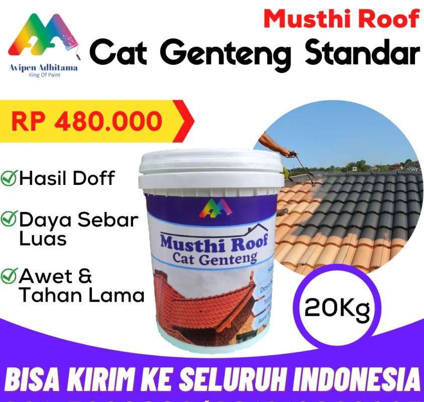 Promo Cat Genteng Musthi Roof Hasil Doff 20 Kg FULL Langsung Dari ...