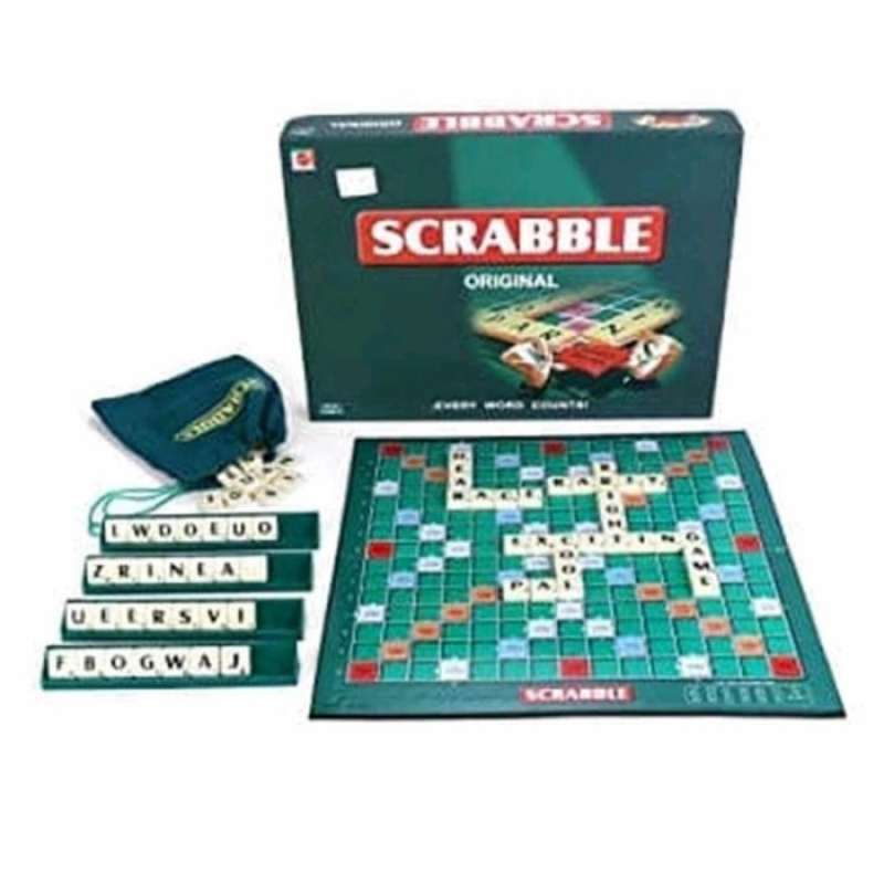 Promo Scrabble Original Mainan Edukatif Huruf Dan Edukasi Scrable Board ...