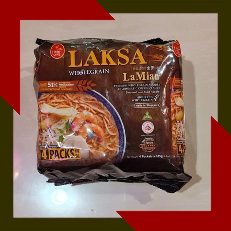 Promo Mie Prima Taste Singapore Laksa Lamian La Mian Wholegrain 4 X 185 ...