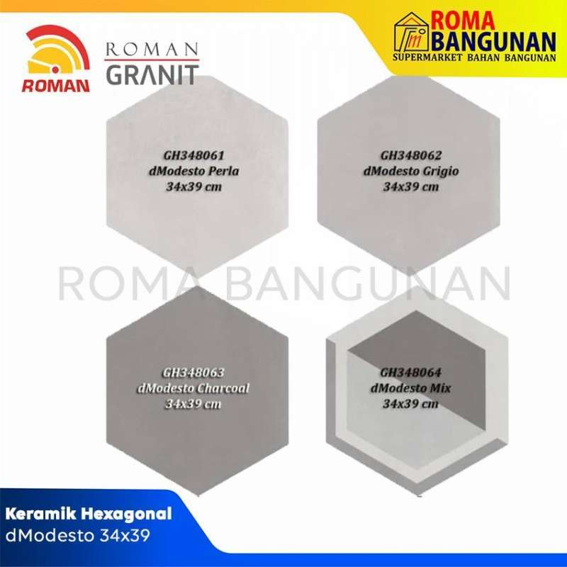 Jual Keramik Hexagon / Hexagonal Roman D Modesto Dmodesto 34x39 Di ...