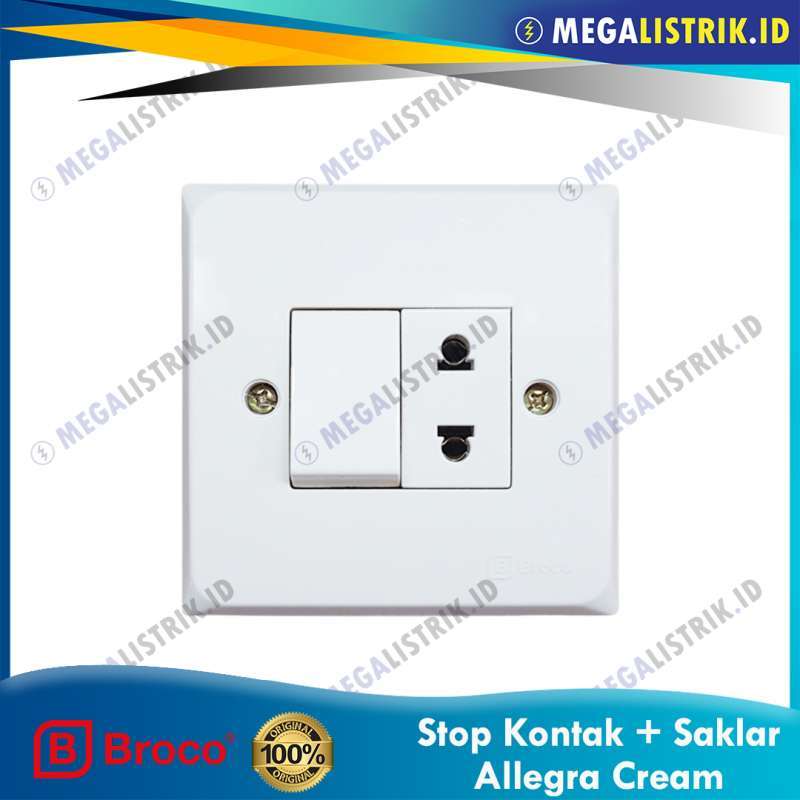 Promo Broco Stop Kontak + Saklar Engkel Allegra / Socket Outlet 1P ...