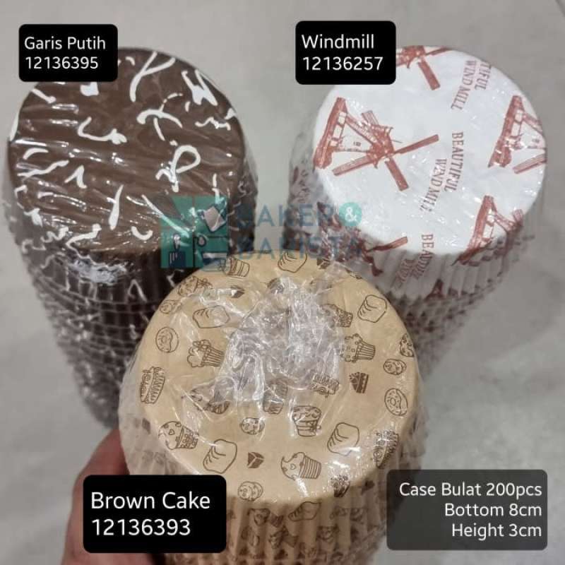 Jual case bulat round case 8cm tempat roti bulat alas roti kue bread ...