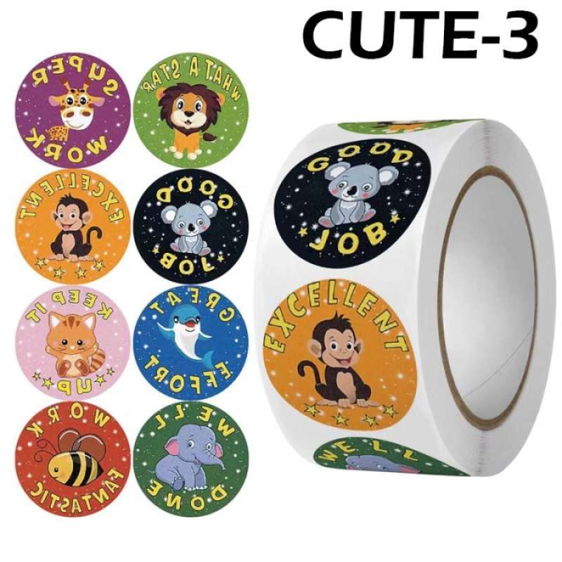 Jual 500 Pcs Cute Label Sticker Lucu Stiker Motivasi Semangat Anak ...