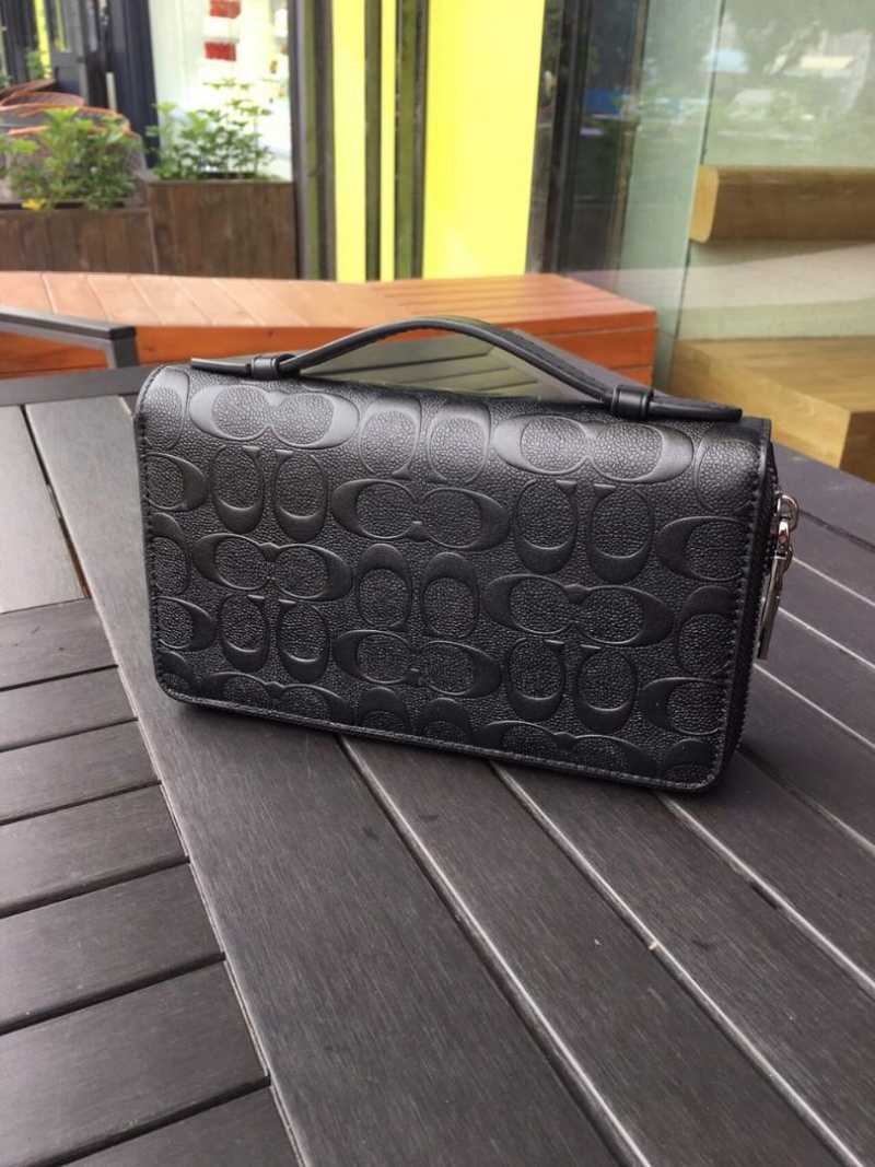 Jual Coach Wallet Organizer In Signature Black Embossed - ORIGINAL 100% ...