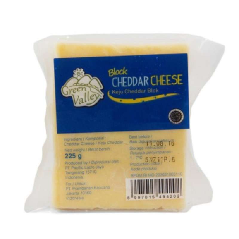 Jual GREEN VALLEY BLOCK CHEDDAR CHEESE [225 G] di Seller Ranch Market ...