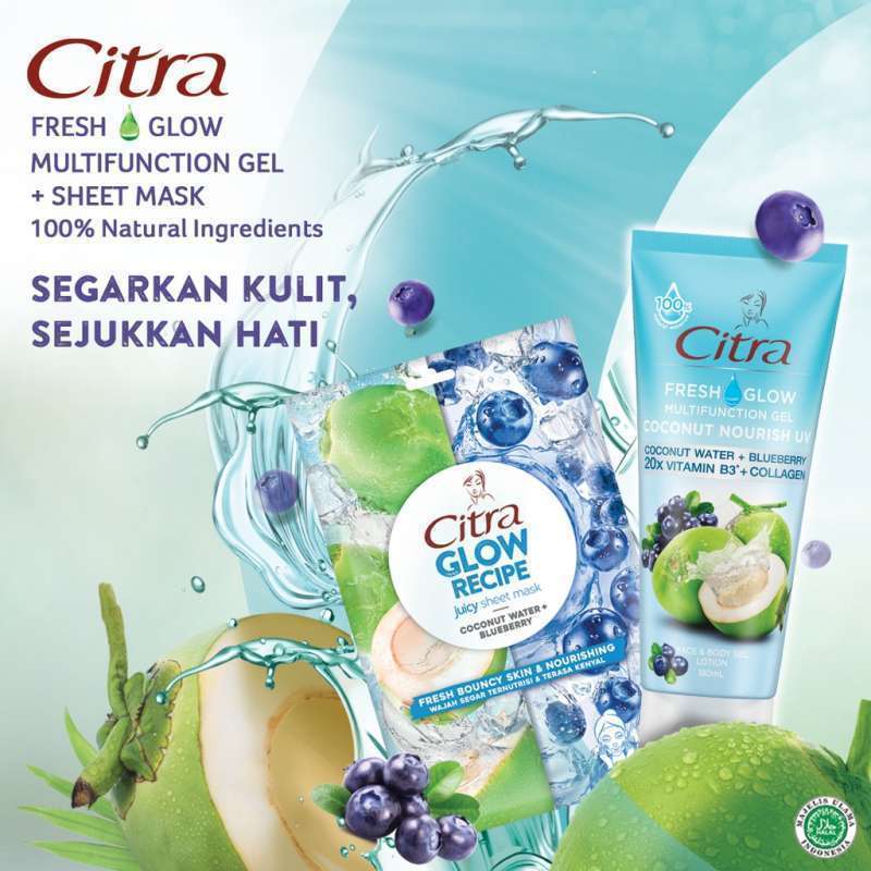 Jual Citra Glow Recipe Juicy Sheet Mask / Masker Wajah Coconut Water ...