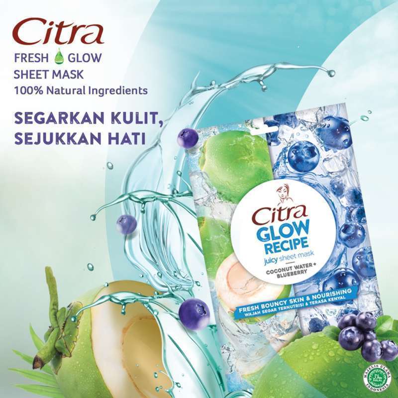 Jual Citra Glow Recipe Juicy Sheet Mask / Masker Wajah Coconut Water ...