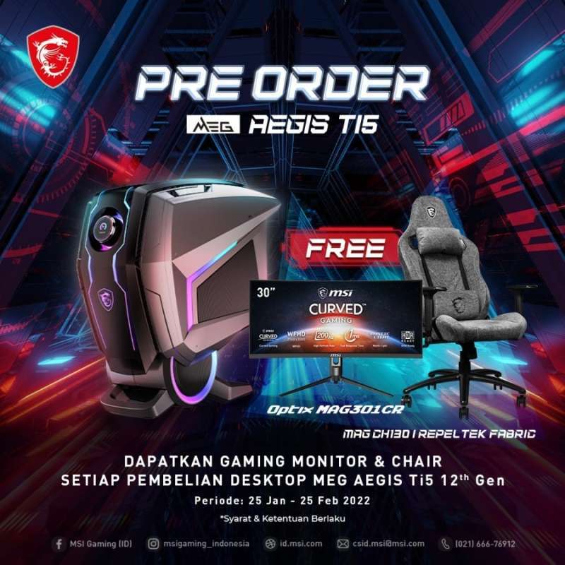 Jual MSI MEG Aegis Ti5 12th [i9-12900K | RTX 3090 | RAM 128GB | SSD 2TB ...