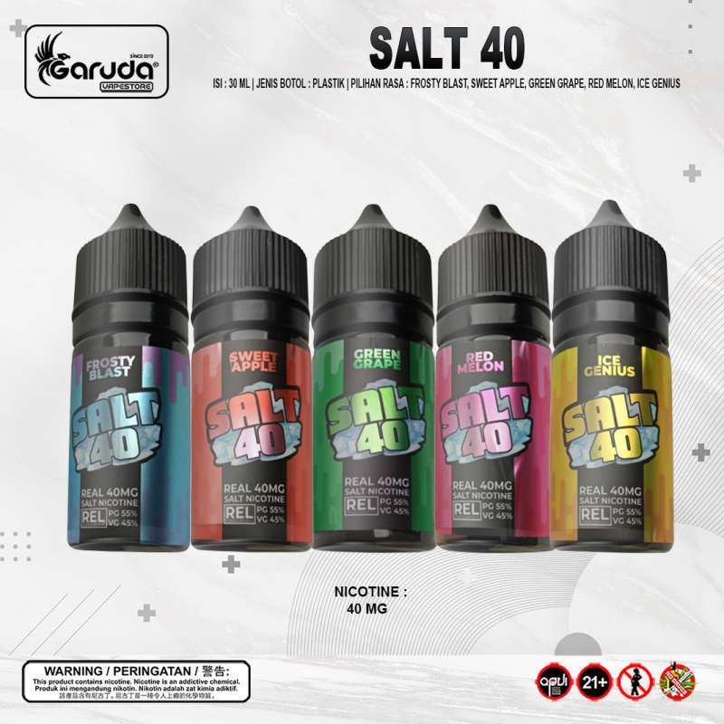Jual Salt 40 Saltnic Liquid by J99 Vape 30ml Bercukai - ICE GENIUS di Seller Garuda Vape Store ...