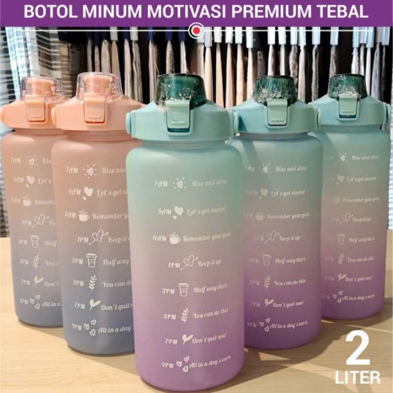 Jual BOTOL MINUM VIRAL 2 LITER-BOTOL MINUM VIRAL 2000ml- FREE STIKER 2D ...