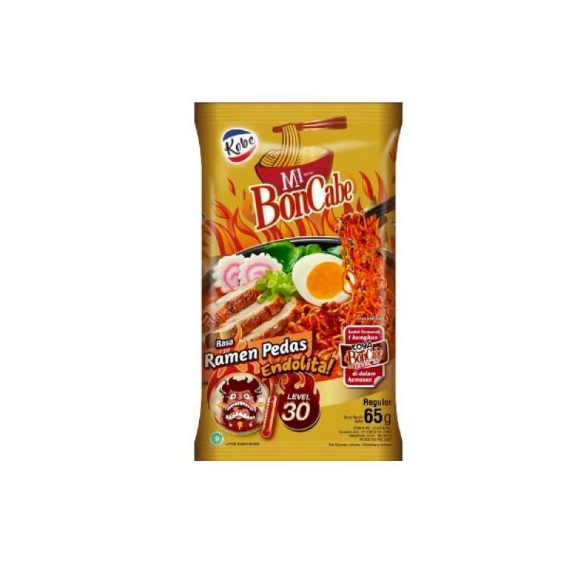 Jual Mie Boncabe Rasa Ramen Pedas Level 30/bon cabe murah dan enak (10 ...