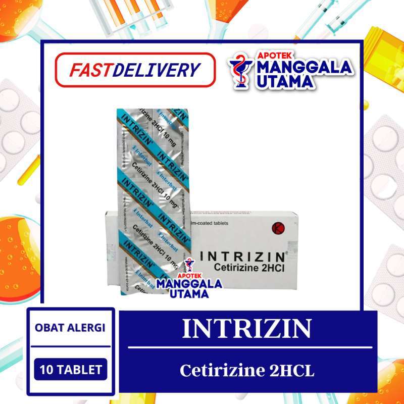 Jual Intrizin 10 Mg Per Strip Isi 10 Tablet Di Seller Apotek Manggala ...