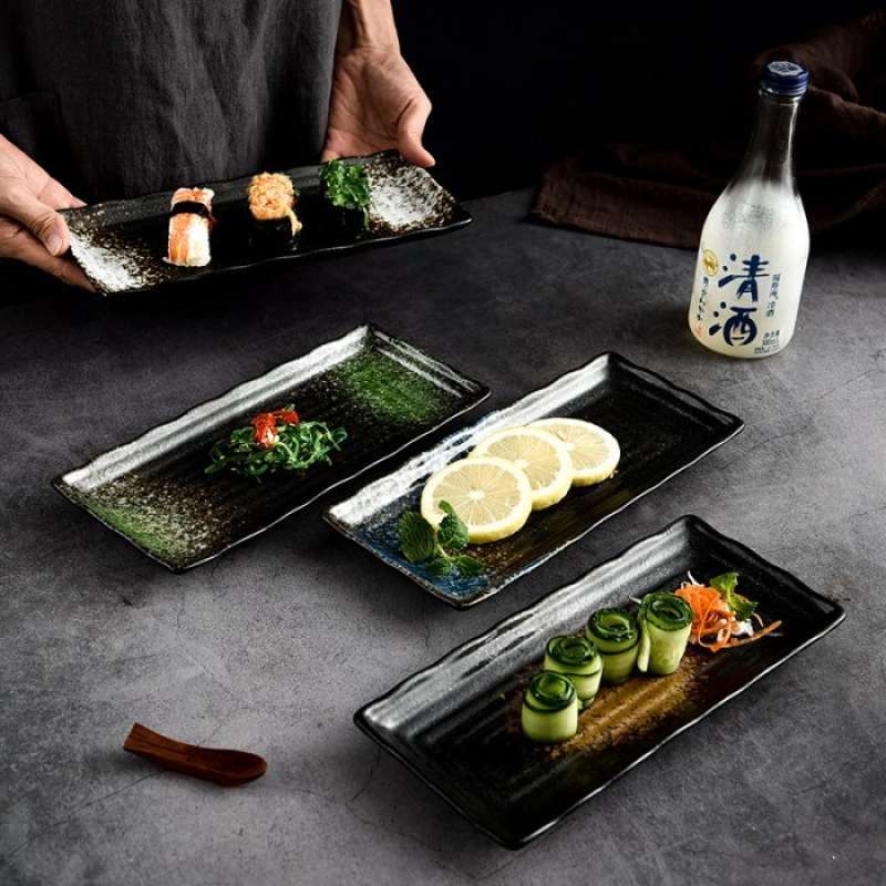 Jual JAPAN Series Sushi Long Plate 10 inchi / piring sushi panjang ...