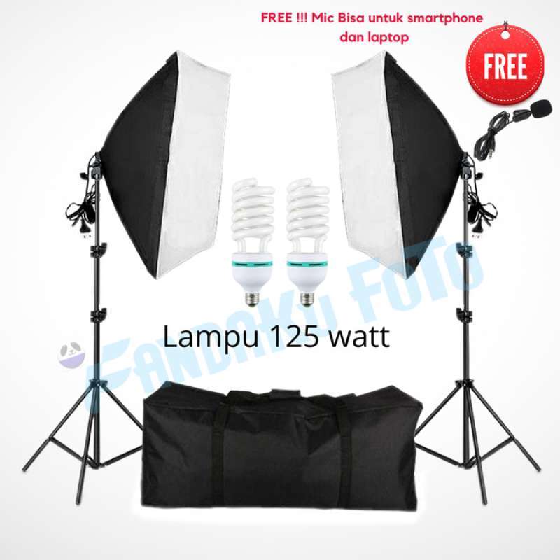 Jual Lighting Kit Set Studio Paket 2 Payung Softbox 2 Tripod Lampu Di ...