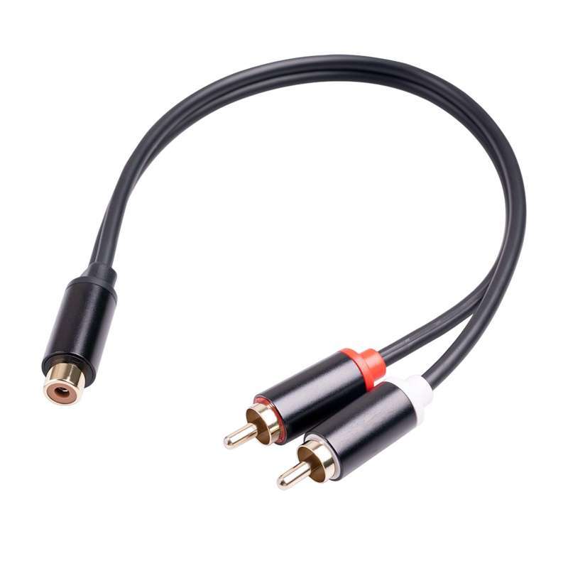 Promo RCA to Dual RCA Cable 30cm Male-Female Audio Converter Cable for ...