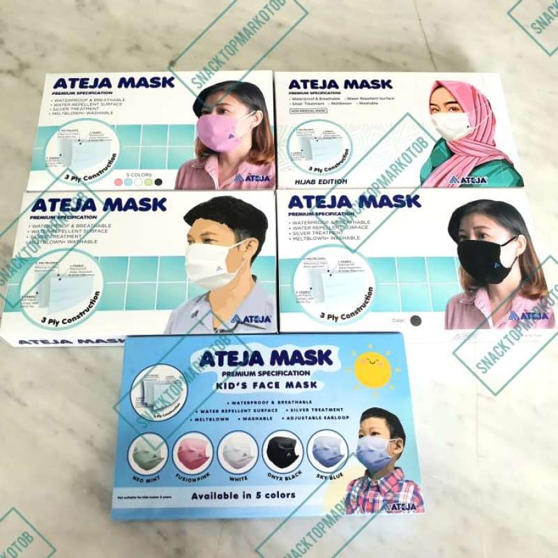 Promo Jual Masker Kain Ateja Mask 3 Ply Filter Earloop bisa dicuci ... Promo Jual Masker Kain Ateja Mask 3 Ply Filter Earloop bisa dicuci ...