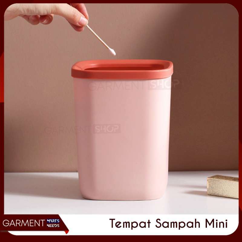 Promo Tempat Sampah Mini Persegi Kamar Mandi Ruang Tamu Trash Bin Kotak ...