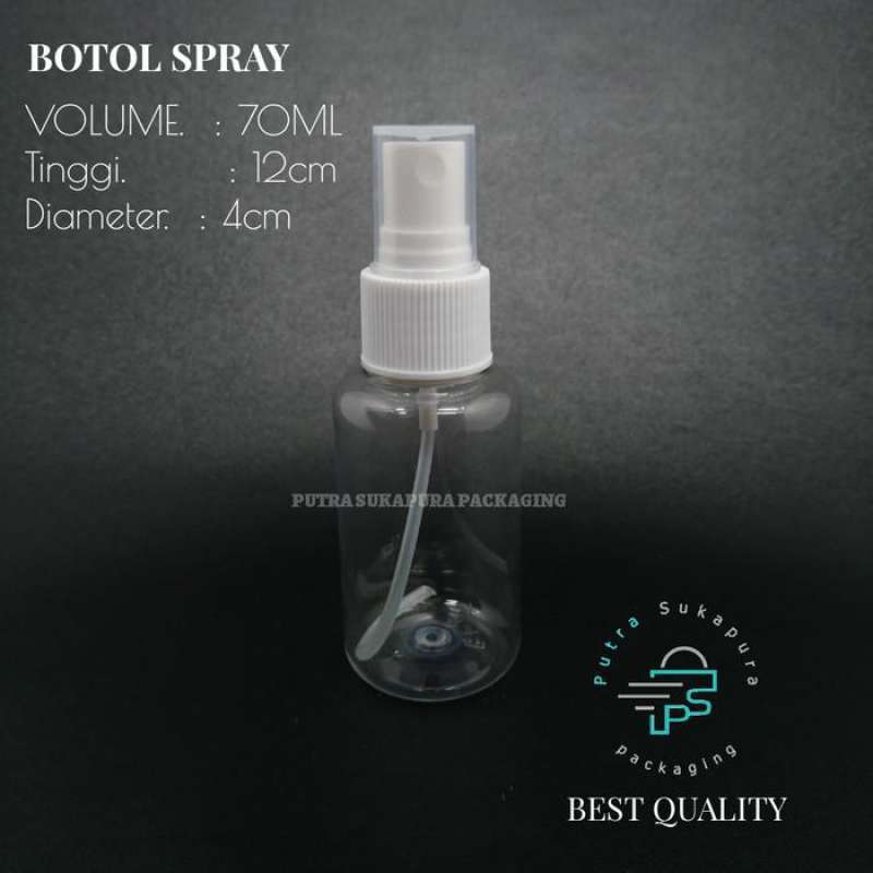Jual Botol Spray 50/60 ml Tubular Pet - Putih di Seller PUTRA SUKAPURA ...