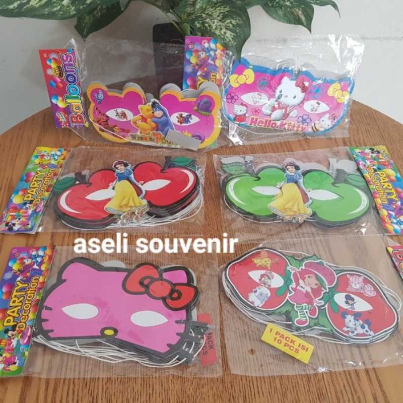 Promo topeng anak ulang tahun superhero / princess / hello kitty ...