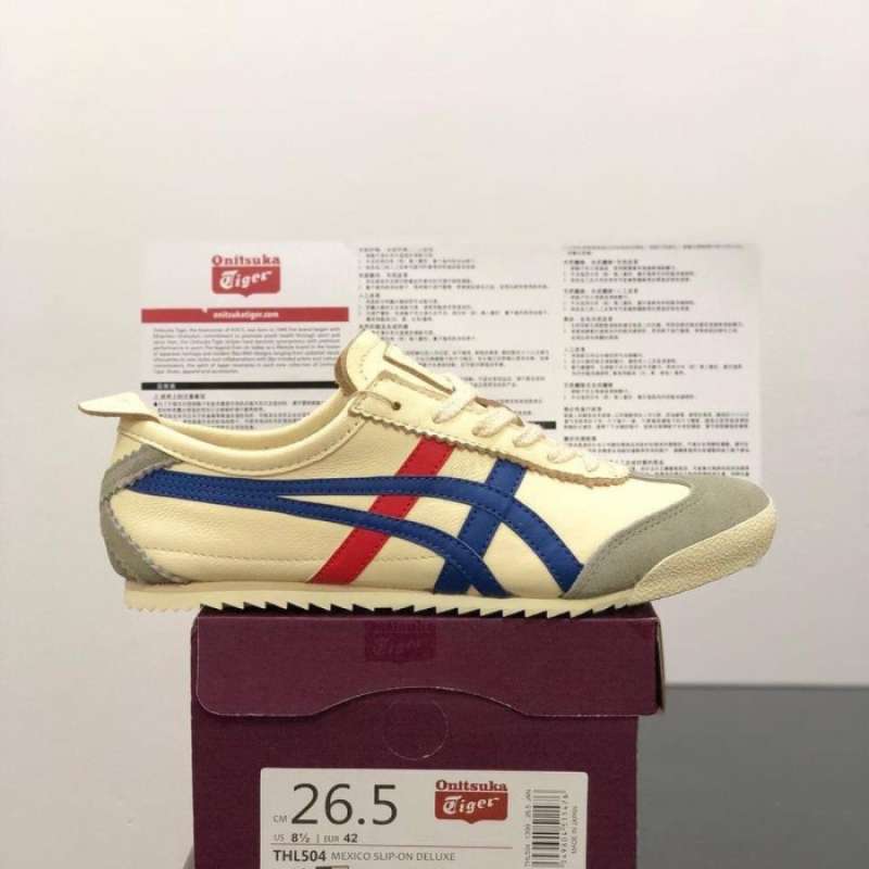 Jual Original Shoes - Onitsuka Tiger Original Deluxe Nippon Made In Japan Cream Blue Red - 39 Di ...