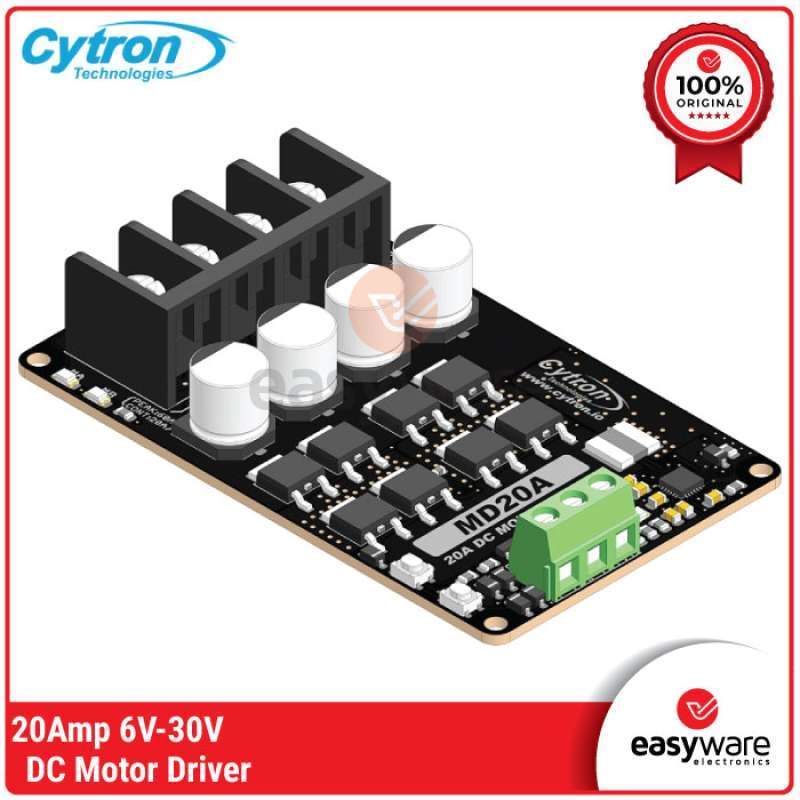 Jual Cytron 20Amp 6V-30V DC Motor Driver 20A MD20A di Seller EasyWare ...