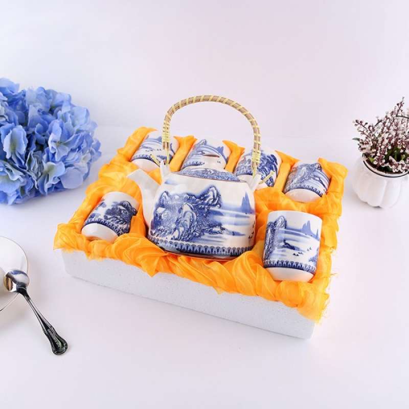 Promo Tea Set Jepang Keramik isi 8 pcs Capodimonte Diskon 11% di Seller ...