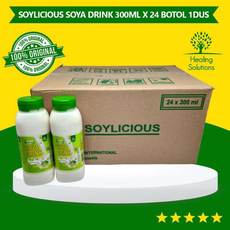 Jual Soylicious Soya Drink 300ml Susu Kacang Kedelai Fresh 1 Dus Isi 24 ...