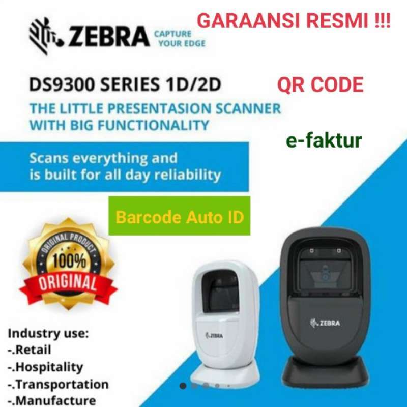 Promo Barcode Scanner Zebra Ds9308 Omni 1D/2D Qr Code E-Faktur Garansi ...