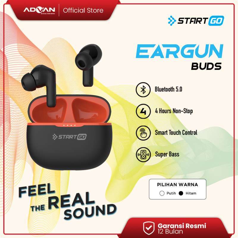 Jual Advan StartGo Eargun In-Ear TWS Earphone Bluetooth Waterproof ...