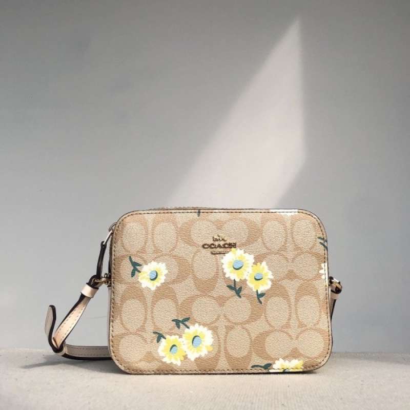 Promo Coach Mini Camera Bag In Signature Canvas With Daisy Print Diskon ...
