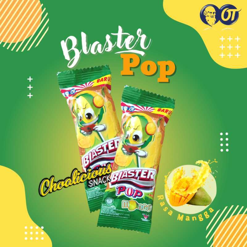 Jual Blaster Pop Permen Lolipop Rasa Mangga/anggur/jeruk Di Seller ...