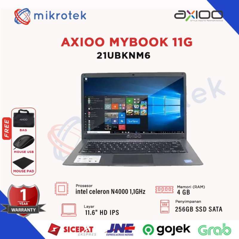 Promo Axioo Mybook 11G Celeron N4000 4GB 256 SSD 11.6 IPS 21UBKRM6 ...