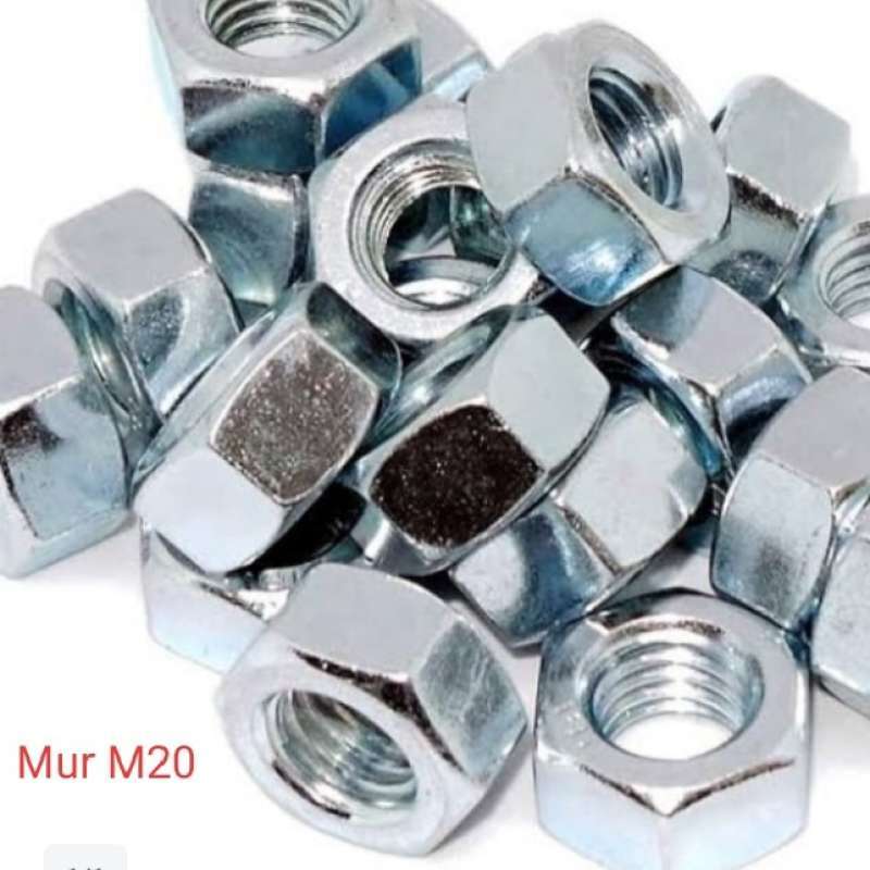 Promo Mur M 20Mm | Nut 20Ml Galvanis Putih Diskon 42% di Seller Behzad ...
