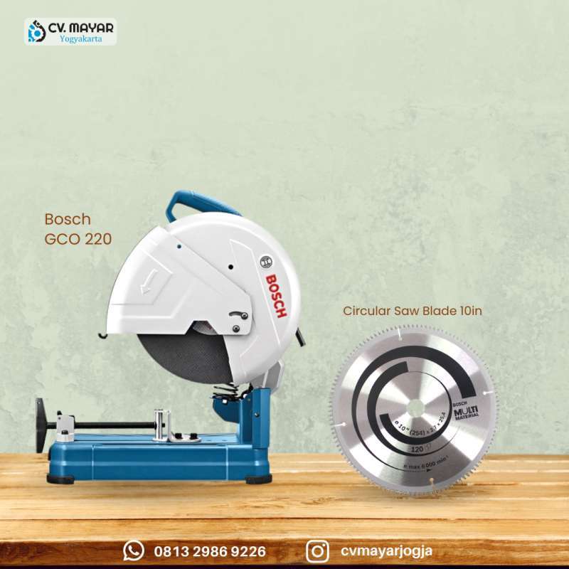 Promo Paket Bosch GCO 220 Plus Circular Blade Saw Bosch Alu 10in x 120T ...