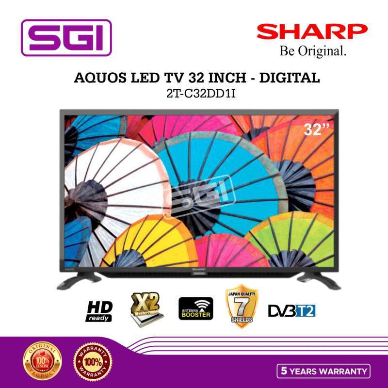 Promo Sharp AQUOS LED TV 32 Inch 2T-C32DD1I Digital TV USB HD Ready ...