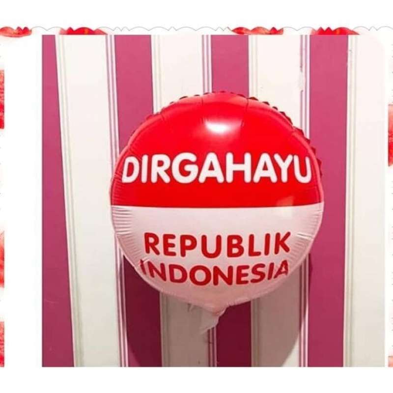 Jual Balon / hiasan / foil 17 agustus / 17an / dirgahayu HUT RI bulat ...