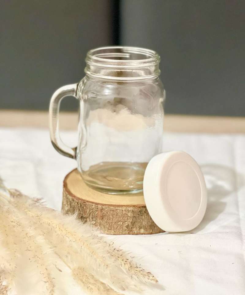 Jual Gelas Kaca Kedaung Cangkir Jar Polos DJ250 Dengan Tutup 250ml ...