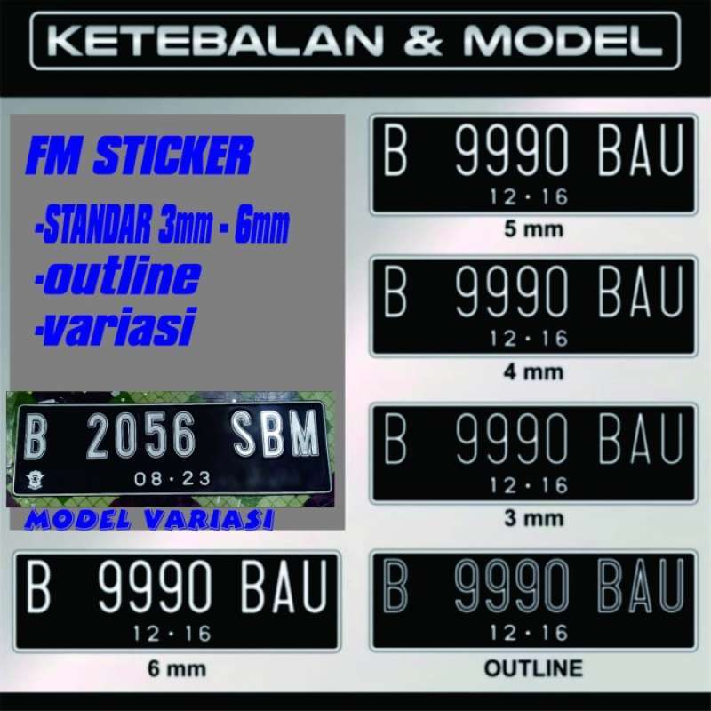 Jual sticker plat nomor motor di Seller Lilliaa Shop - Wanasari, Kab ...